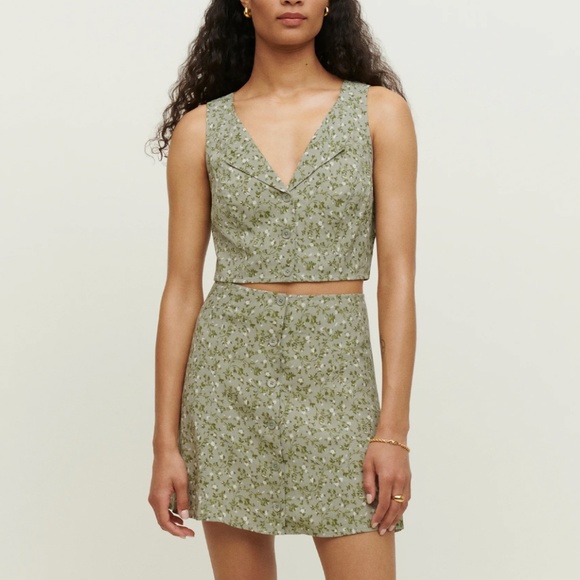 Reformation | Dresses | Reformation Hester Top Ember Skirt Set Juniper ...